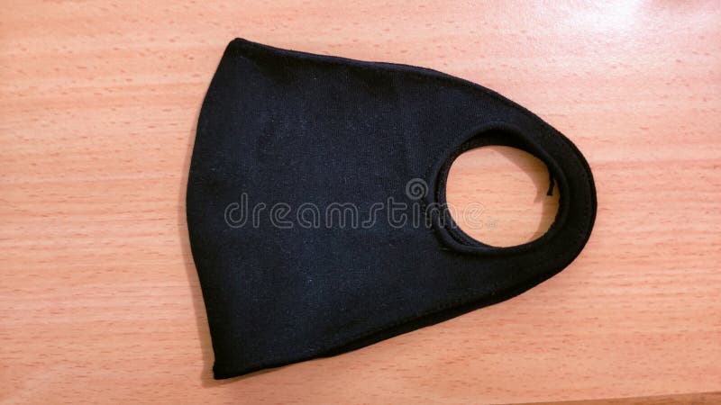Black Face Mask To Prevent Viruses Stock Photo - Image of isolated ...