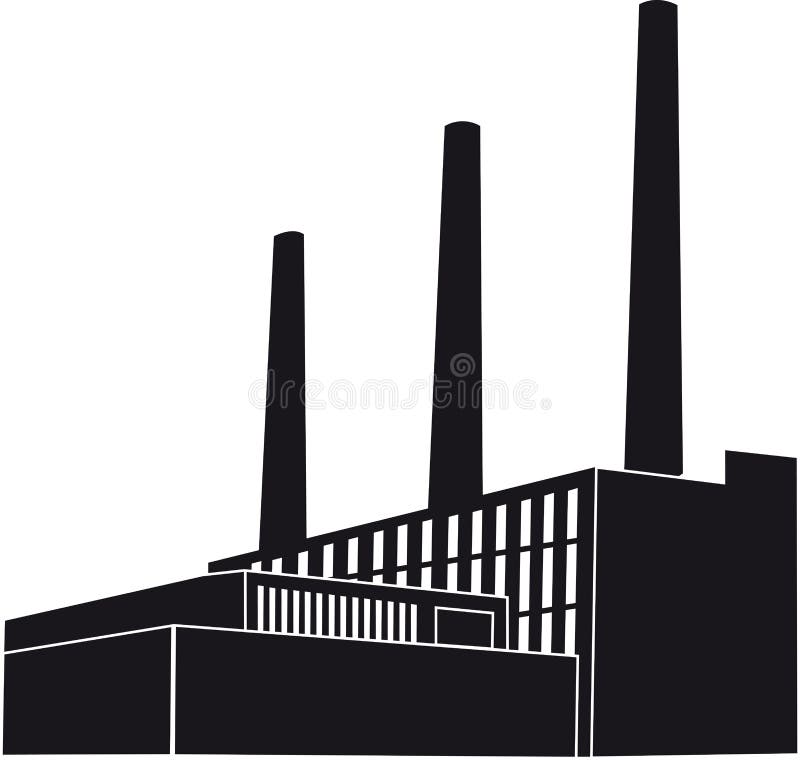 Black Factory stock vector. Illustration of industrial - 11641352