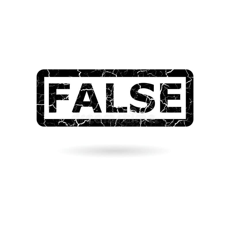 Black false icon or logo stock vector. Illustration of rumour - 132121939
