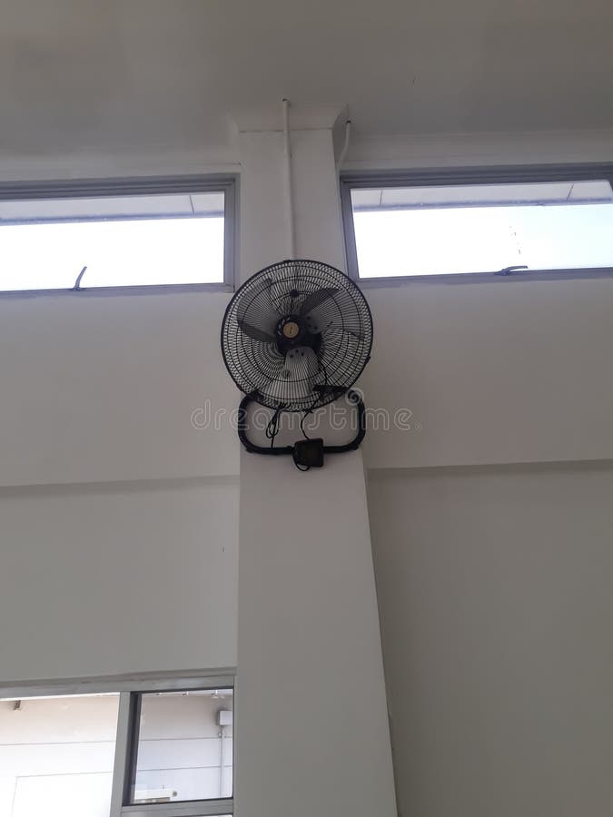 Black Fan Hanging in the Main Room Stock Image - Image of house ...