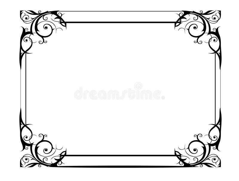 Black fantasy frame stock vector. Illustration of accent - 251326587