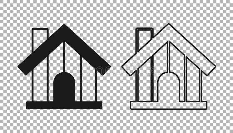Black Farm House Icon Isolated on Transparent Background. Vector Stock ...