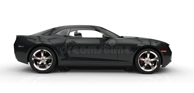 Black Fast Car stock photo. Image of isolated, door, efficiency - 59001856