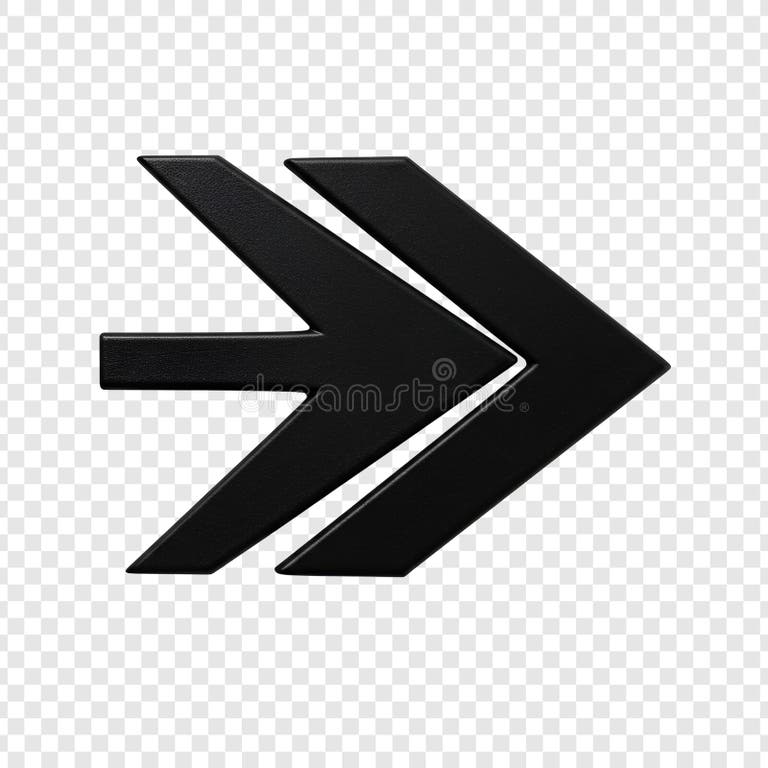 Black Fast Forward Arrows - Layered Design on Transparent Background ...