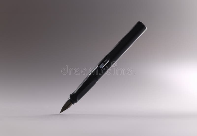 Black Feather Pen, Sharp Tip, Tool for Writing, Refill Ink Container ...