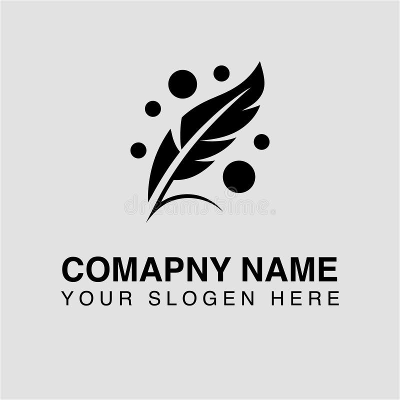 Feather Quill Logo Design for Writing Company or Author Brand Identity ...