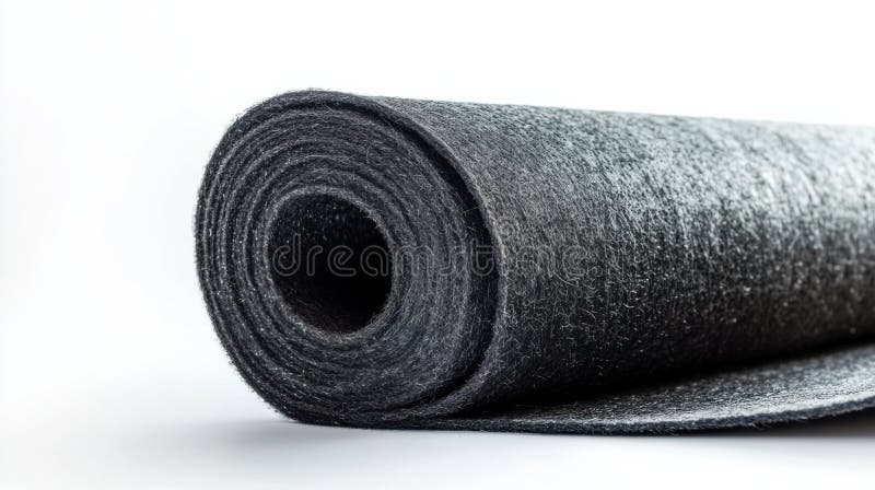 Black Felt Roll Laying on a Surface in a Well-lit Space, Showcasing Its ...
