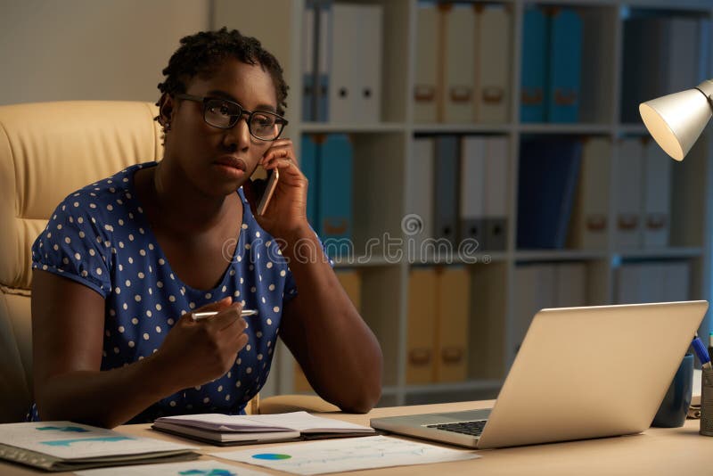 Calling to client stock photo. Image of executive, communication ...
