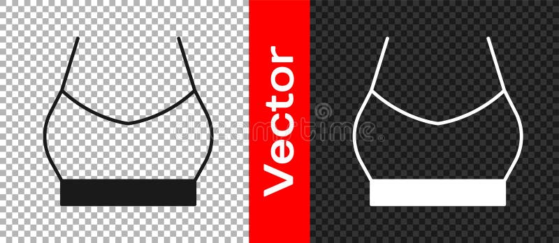 Black Female Crop Top Icon Isolated on Transparent Background ...