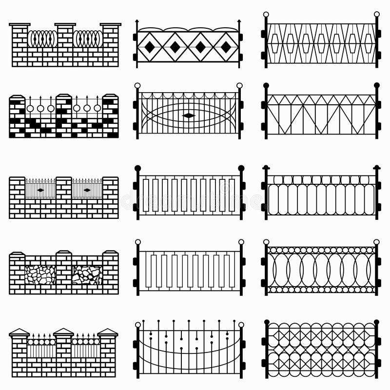 Black Fence Symbols Stock Illustrations – 352 Black Fence Symbols Stock ...