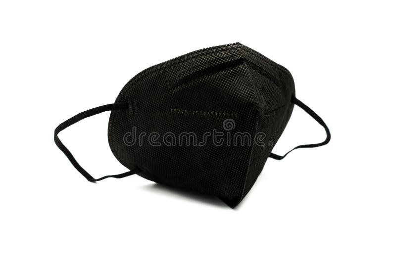 Black FFP2 Corona Mask Isolated with White Background Stock Image ...
