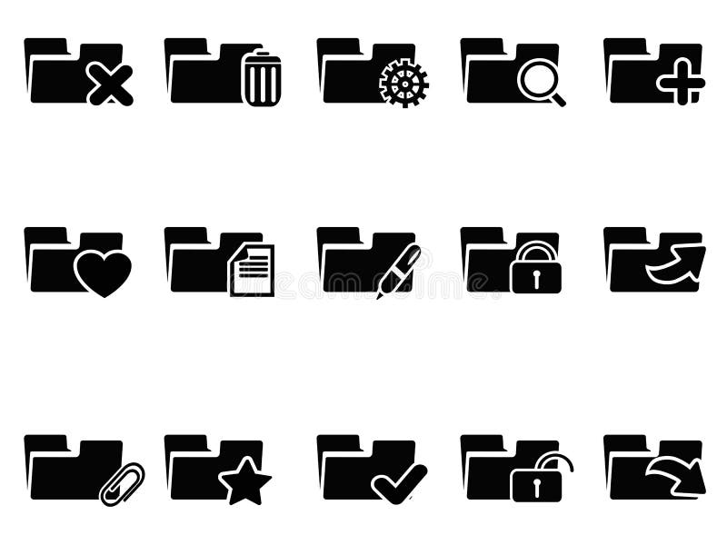 Black File Icon, Folder Icon Stock Vector - Illustration of file ...