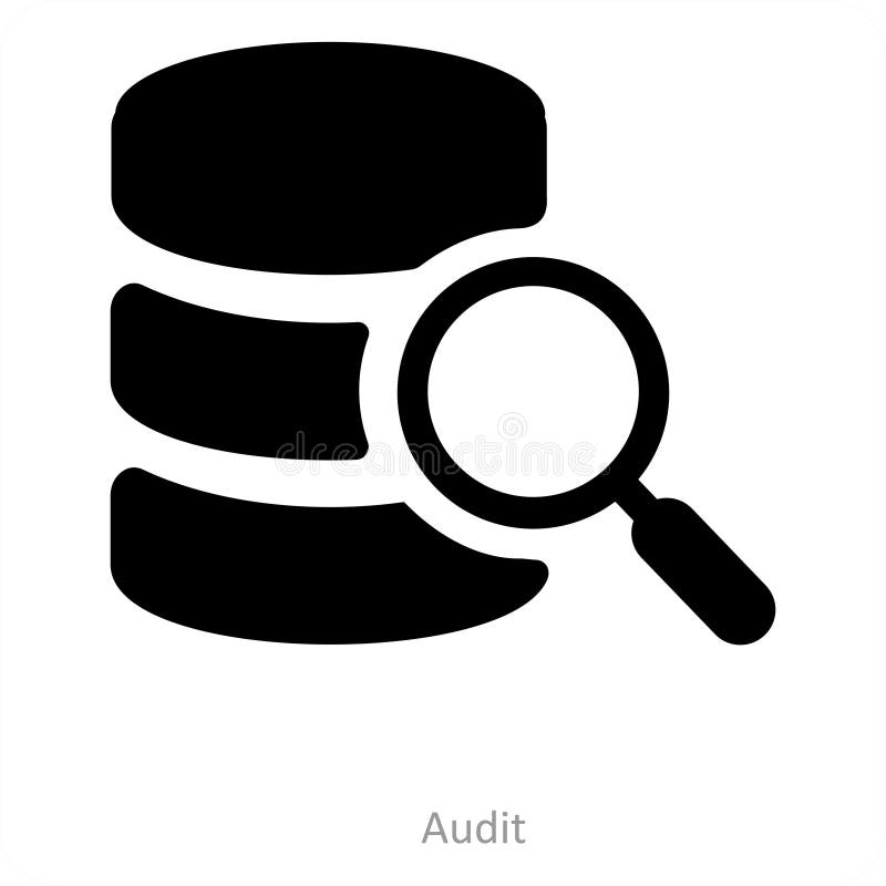 Audit and Big Data Icon Concept Stock Vector - Illustration of concept ...