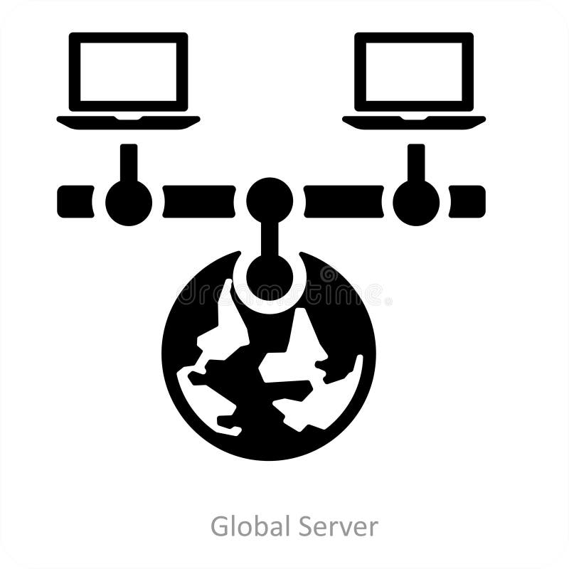Global Server and Big Data Icon Concept Stock Vector - Illustration of ...