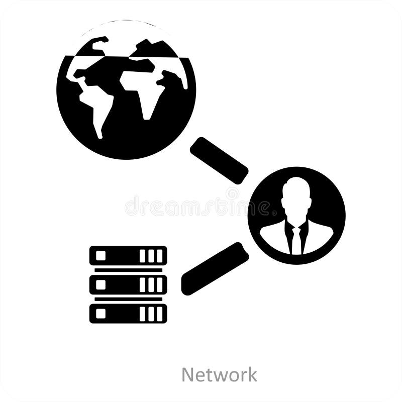 Network and Connection Data Icon Concept Stock Vector - Illustration of ...