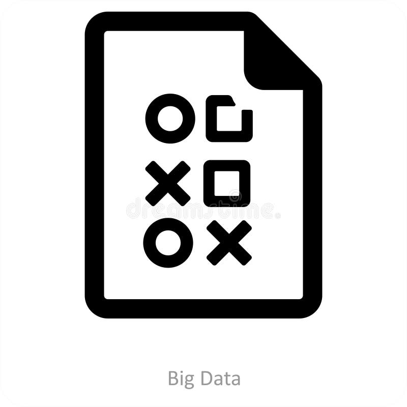 Big Data and Technology Icon Concept Stock Vector - Illustration of ...