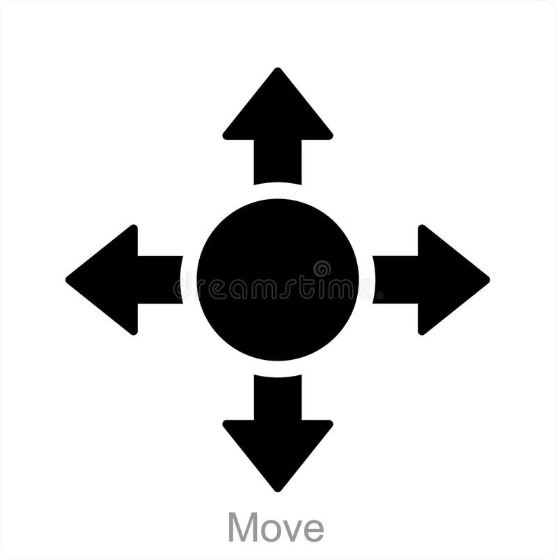 Move and way icon concept stock vector. Illustration of concept - 340429696