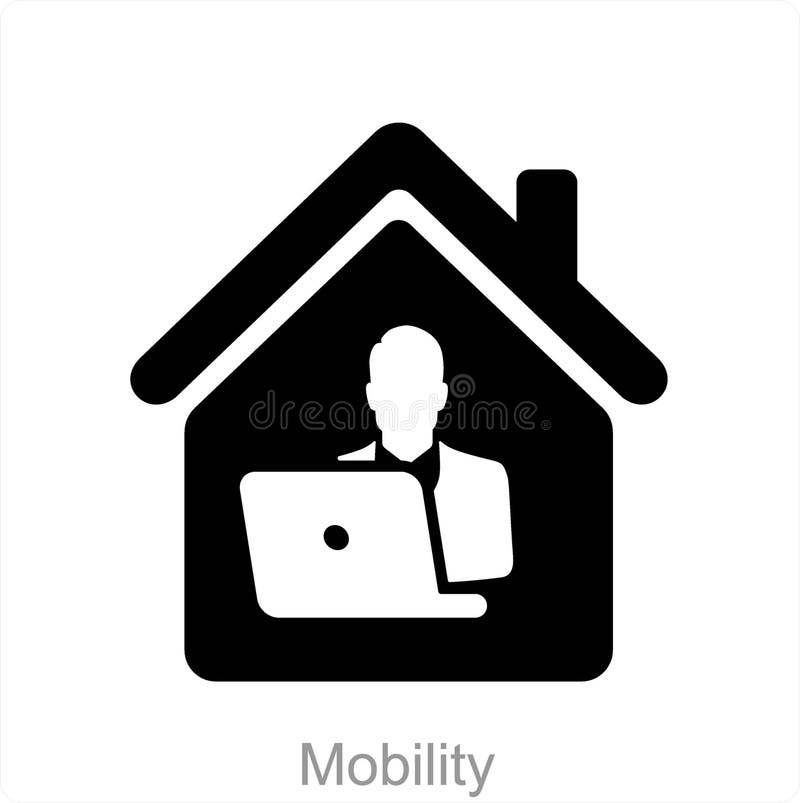Mobility and Home Icon Concept Stock Illustration - Illustration of ...