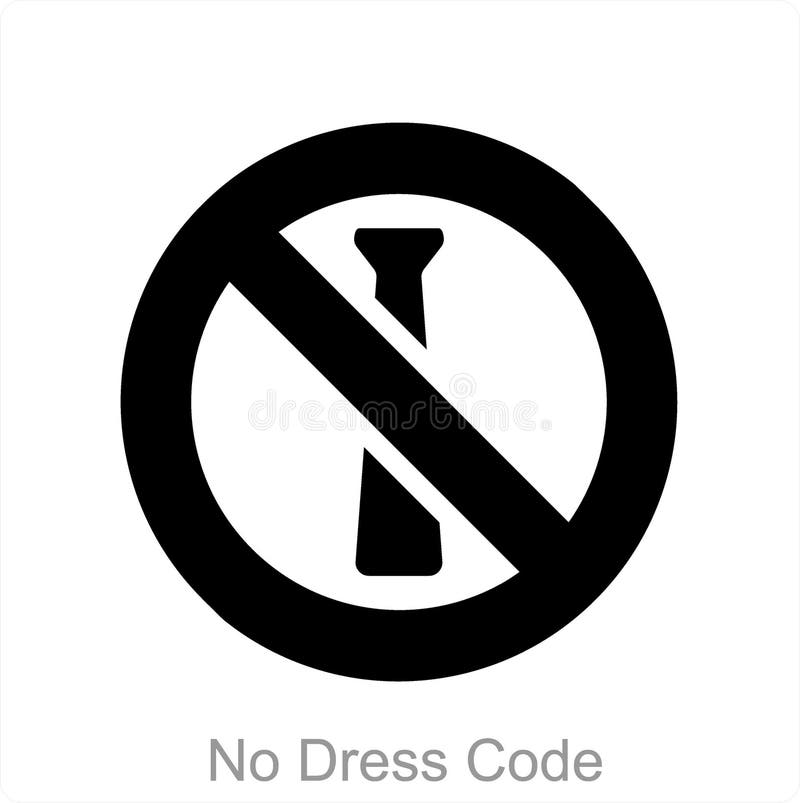 No Dress Code icon concept stock illustration. Illustration of code ...