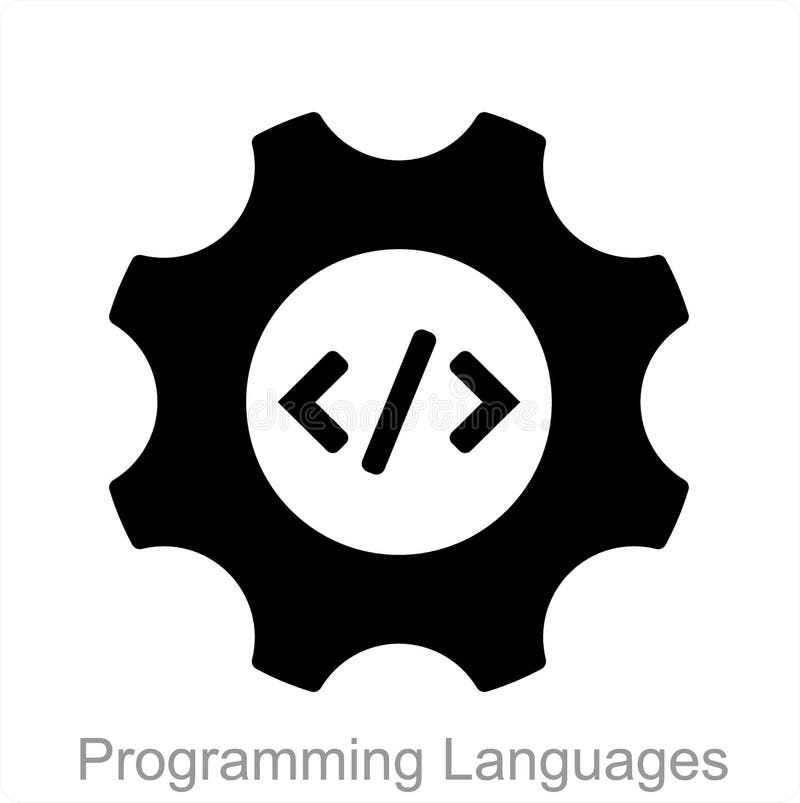 Programming Languages and Code Icon Concept Stock Illustration - Illustration of programming ...