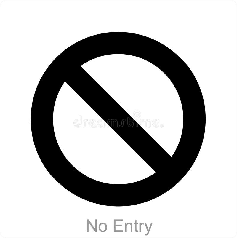 No Entry stock illustration. Illustration of forbidden - 340437037