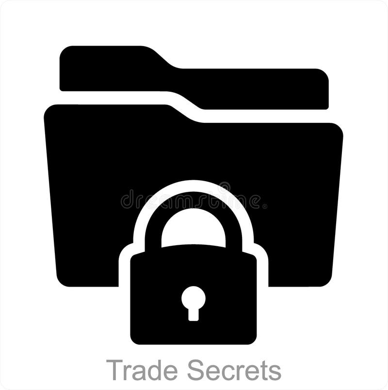 Trade Secrets and Folder Safety Icon Concept Stock Illustration ...