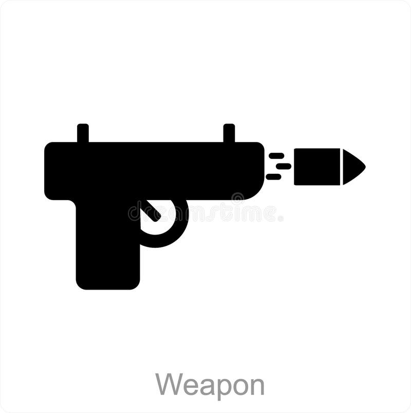 Weapon and Gun Icon Concept Stock Illustration - Illustration of design ...