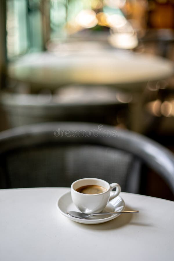 Black Filter Coffee on the Table in Cafe Glass Cup Hario Pour Over Cup ...