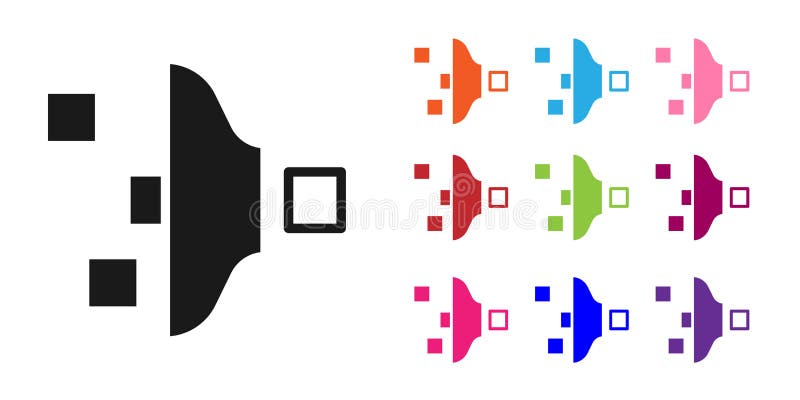 Black Filter Icon Isolated on White Background. Vector Filter Icon for ...