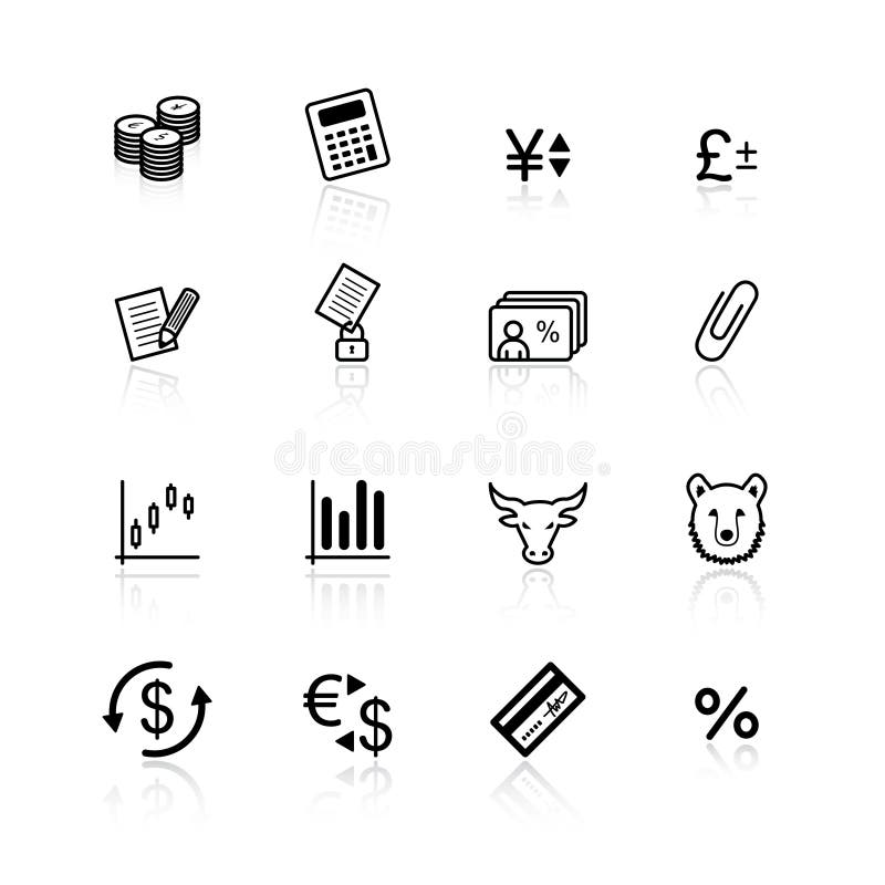 Finance Web Icons Set 2, Green Grey Solid Icons Stock Vector ...