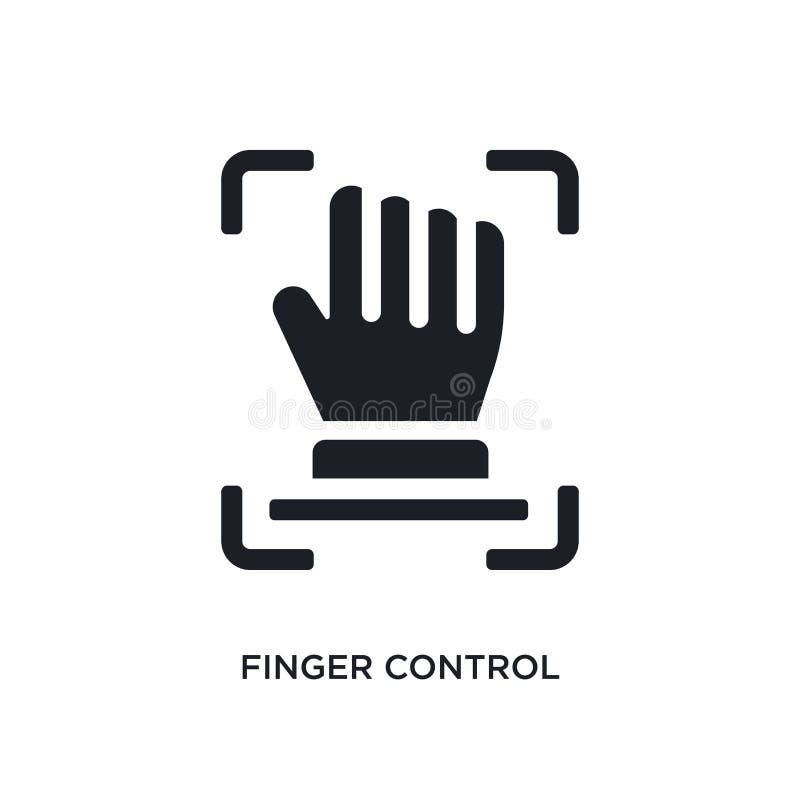 Black Finger Control Isolated Vector Icon. Simple Element Illustration ...