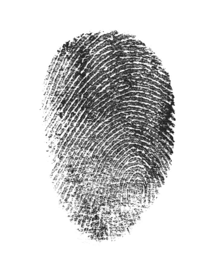 Black Fingerprint Made with Ink on White Background Stock Photo - Image ...