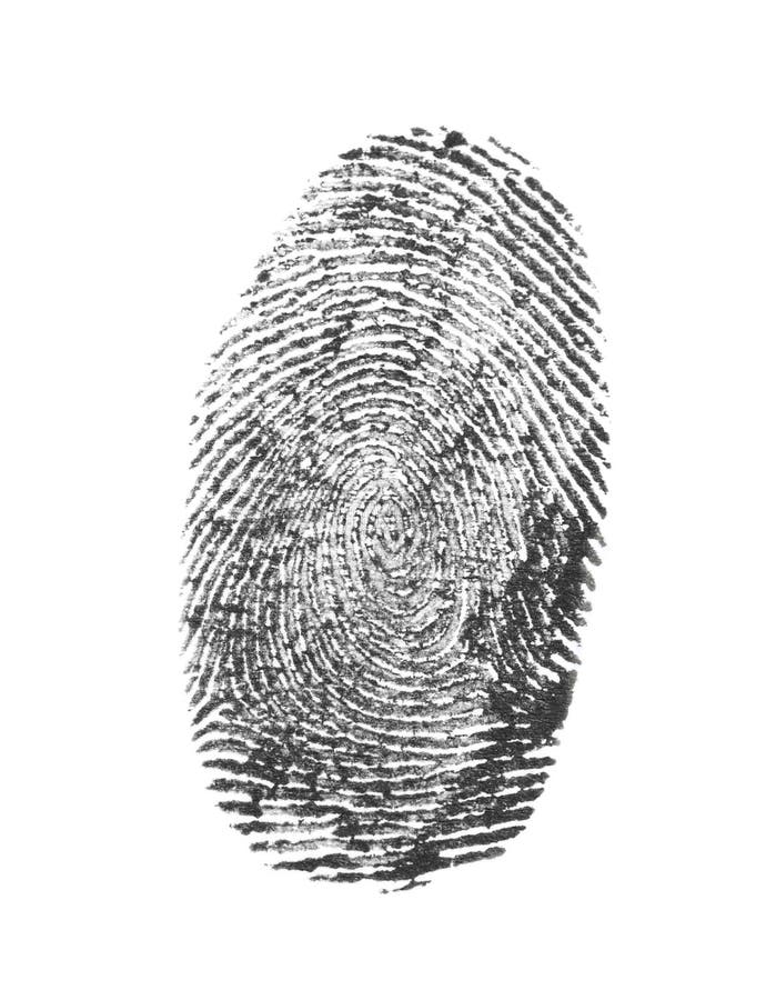 Black Fingerprint Made with Ink on White Background Stock Image - Image ...