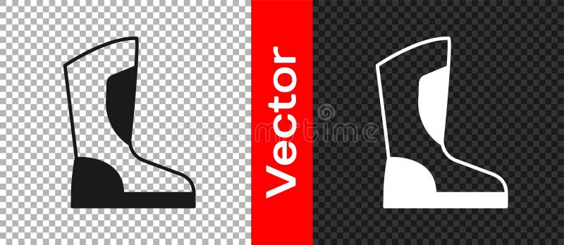 Black Fire Boots Icon Isolated on Transparent Background. Vector Stock ...