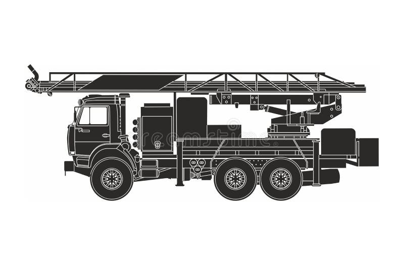 Fire Engine Silhouette Stock Illustrations – 2,816 Fire Engine ...