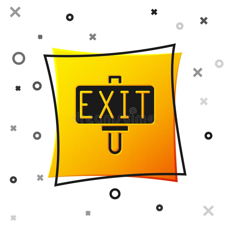 Emergency Exit Yellow Stock Illustrations – 674 Emergency Exit Yellow ...