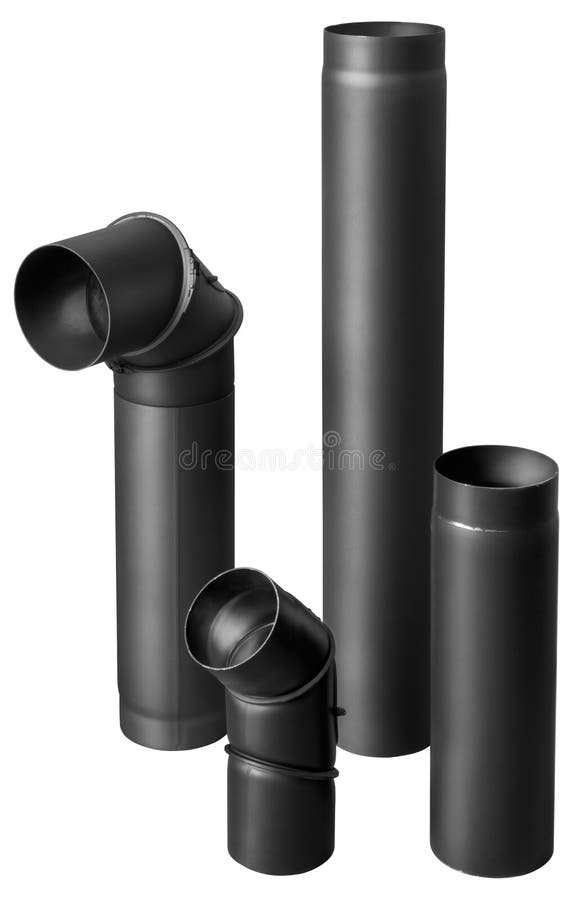 Black fire-resistant pipes stock image. Image of tube - 29627459