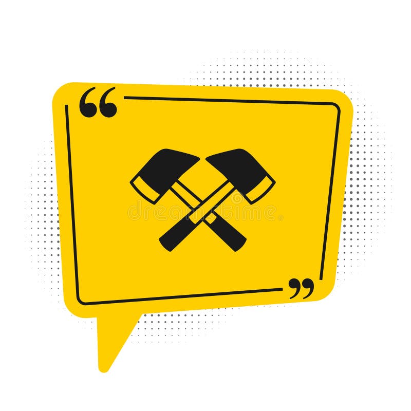 Black Firefighter Axe Icon Isolated on White Background. Fire Axe ...