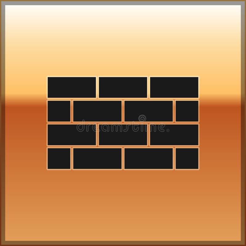 Black Firewall, Security Wall Icon Isolated on Transparent Background ...