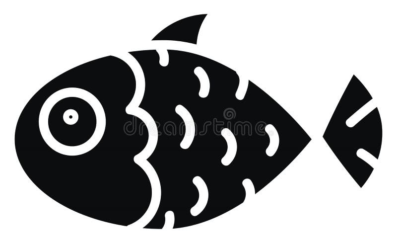 Black Fish with Gills , Icon Stock Vector - Illustration of vector ...