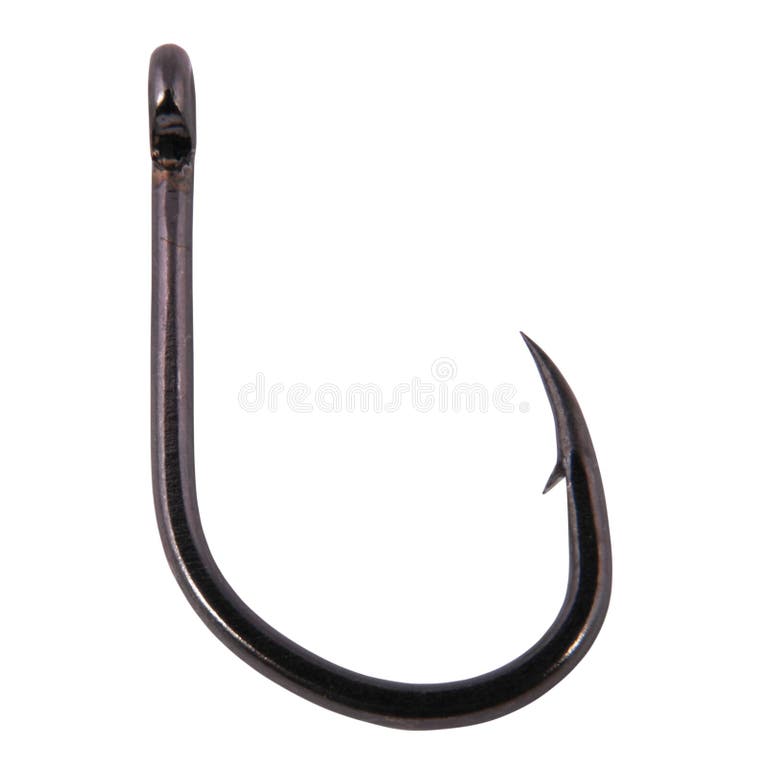 Black Fish Hook (Clipping Path) Stock Image - Image of ...