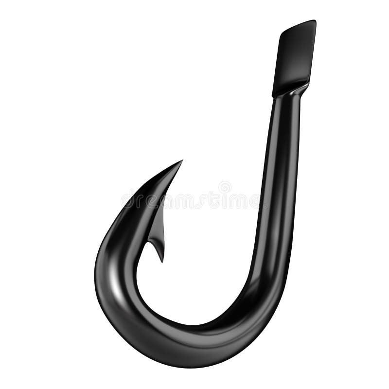 Black Fishing Hook and Worm Icon Isolated on Transparent Background ...