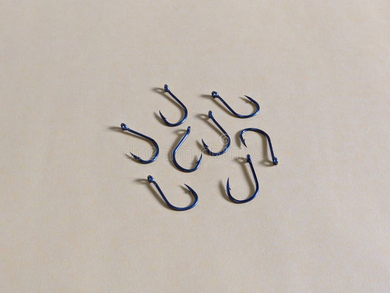 Black Fishing Hooks on Isolated Background Stock Image - Image of hooks ...