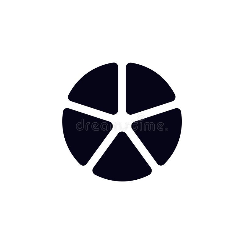 Black Five-section Circular Shape Resembling Camera Aperture or Modern ...