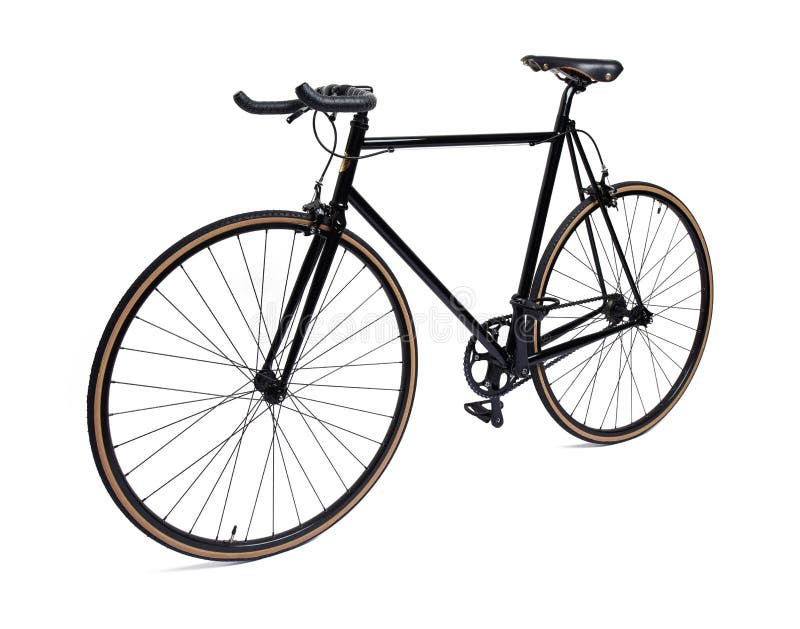 Black fixed gear bicycle stock photo. Image of fast, courier - 61257606