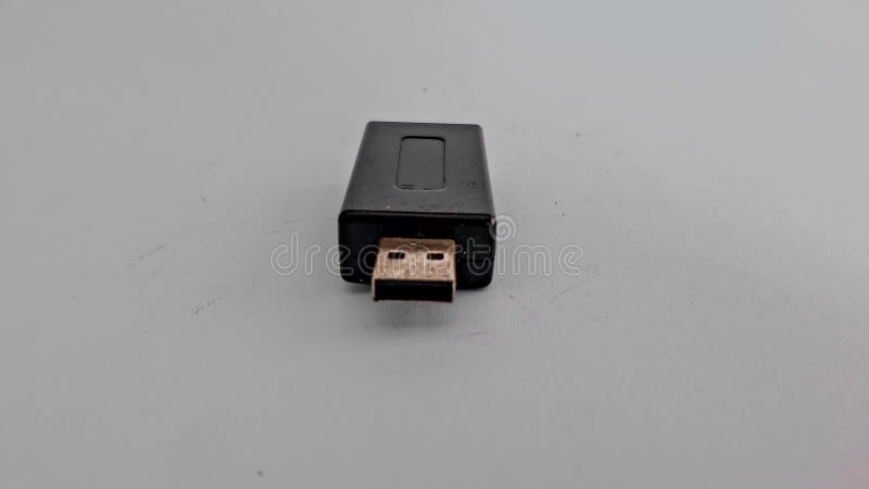 Black Flash Drive or Wireless Receiver with Compact Design, Stock Image ...