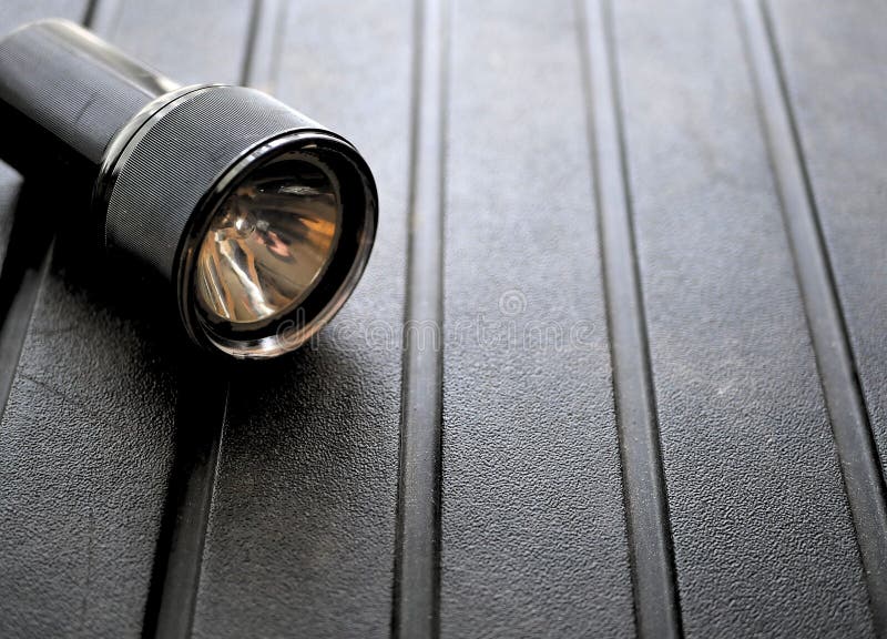 LED Black Flashlight for Background. Abstract Spotlight on White ...