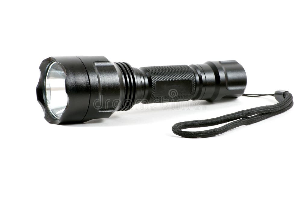 Black flaslight side view stock image. Image of electric - 63879047