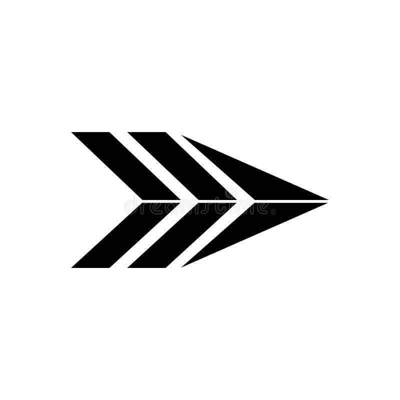 Black flat arrow stock vector. Illustration of design - 260046788