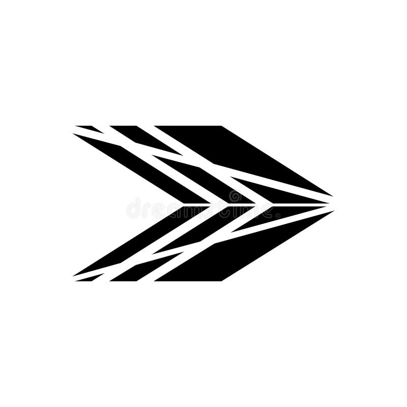 Black flat arrow stock vector. Illustration of icon - 260046792